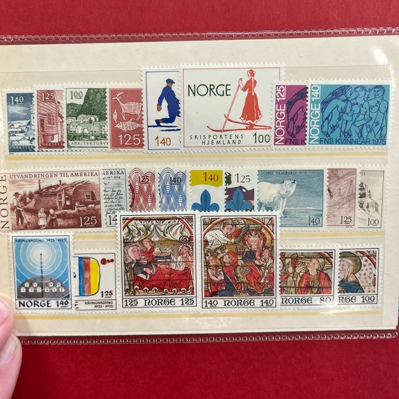 Design | Vintage Norwegian Stamp Collection From 1975 New Unused | Poshmark